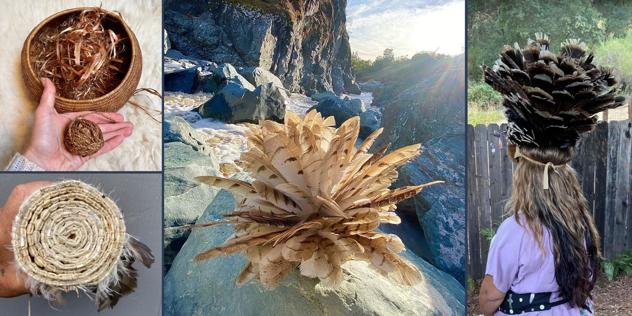 Feather Top Knots — Traditional California Native Regalia - Fibershed